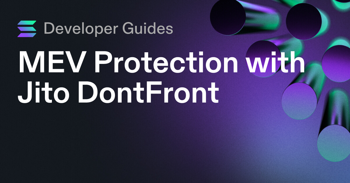 MEV Protection with Jito DontFront | Solana